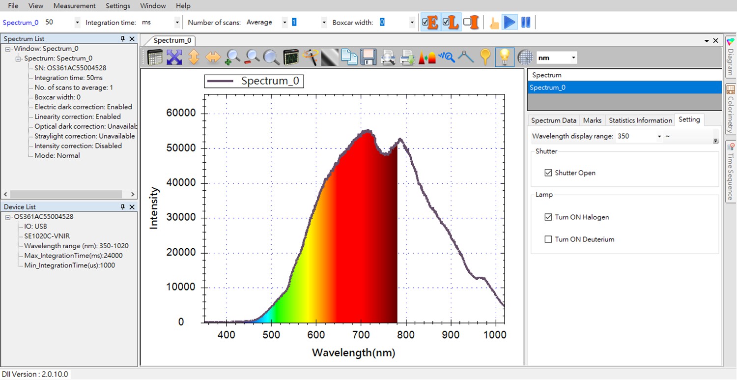 SpectraSmart | Spectral Measurement Software with SDK